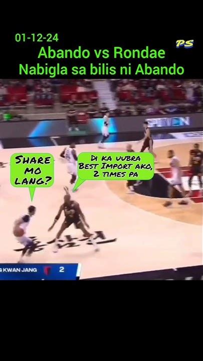 Rhenz Abando Vs Pba Import Nabigla Sa Bilis Ni Abando Youtube