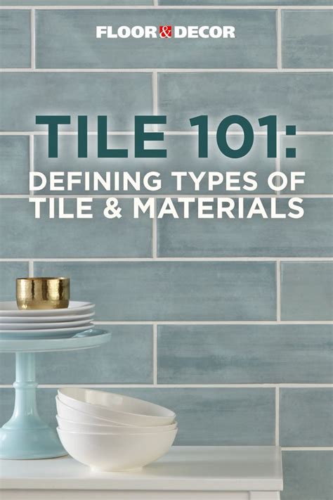 The Cover Of Tile 101 Featuring Plates And Bowls On A White Table With