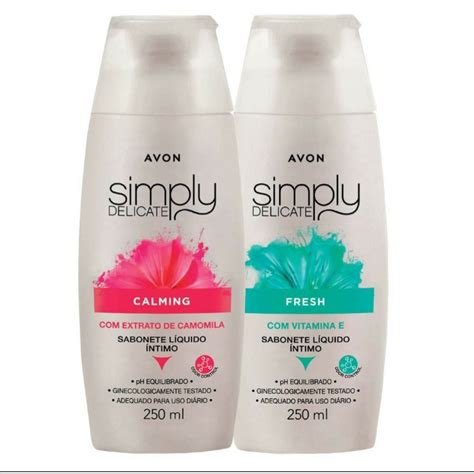 Sabonete Líquido Íntimo Simply Delicate 250ml Avon Shopee Brasil
