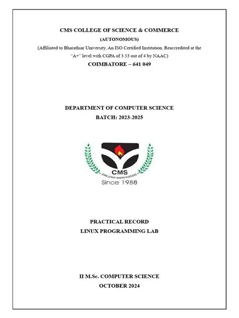 Linux Lab Record Pdf Parameter Computer Programming Control Flow