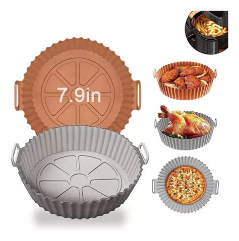 2 Piezas Molde Silicon Freidora Aire Circular Reutilizable Meses Sin