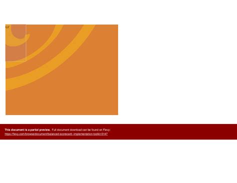 Balanced Scorecard Implementation Toolkit Template Excel Xls