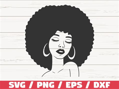 Black Woman Svg Afro Lady Svg Cut File Cricut Black Etsy
