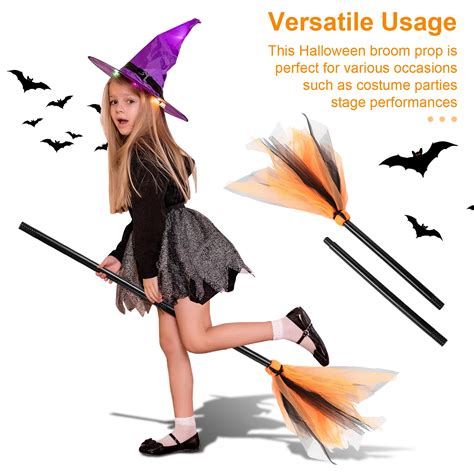 Halloween Witch Broom Wizard Cosplay Accessory Halloween Party Prop