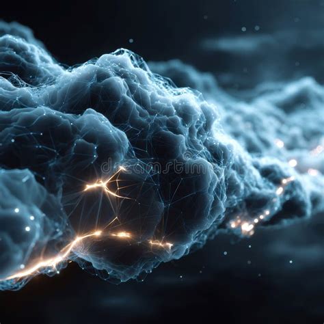 Stylized Brain Against Cosmic Backdrop 3d Blue Tones Intricate Neural Pathways Smaller