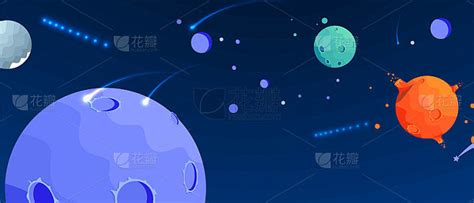 空间抽象背景与恒星和行星