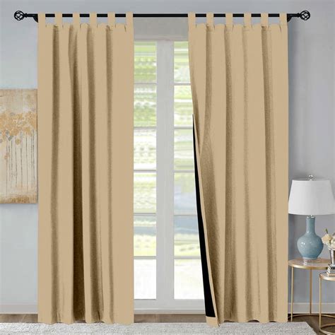 Kotton Culture Tab Top Curtains Room Darkening 100 Blackout Thermal