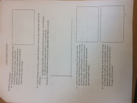Solved Design A Passive Rc Low Pass Filter With A Cutoff