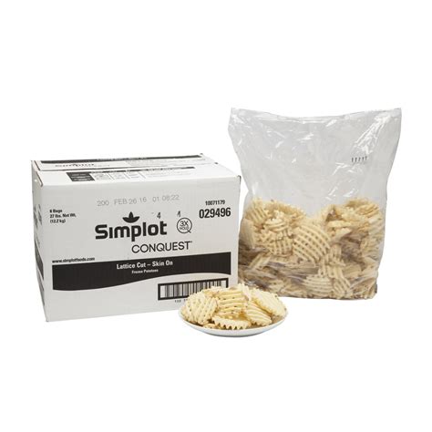 Frozen Fried Lattice Simplot 2kg Wmart