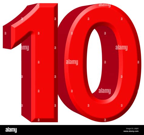 10 chiffre 10 isolé sur fond blanc 3D render Photo Stock Alamy
