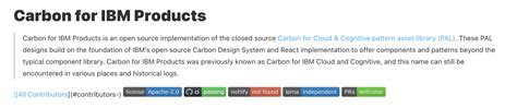 Contributors Badge Broken · Issue 2457 · Carbon Design Systemibm
