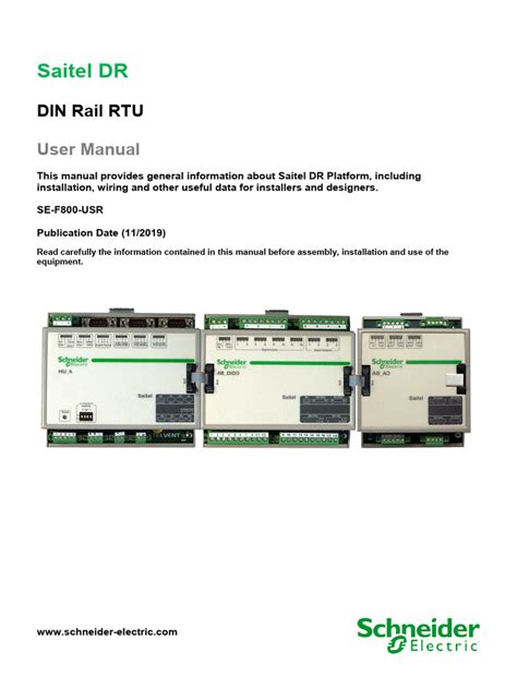 00 Saitel Dr Platform User Manual En 01 Pdf Electromagnetic