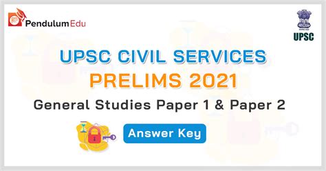 Upsc Prelims 2021 Answer Key Of Paper 1 And Csat Upsc Prelims Answer Key