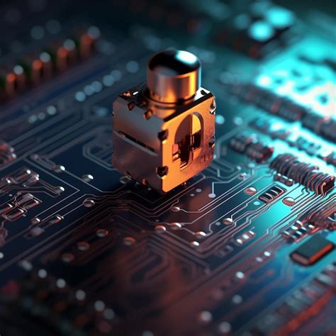 Premium Photo Computer Security Concept Close Up Of Computer Circuit Board With