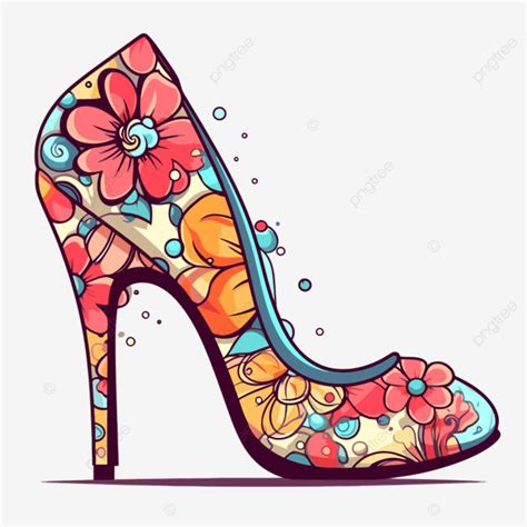 أحذية عالية الكعب المتجه حذاء كعب عالي حذاء كرتون ملصق قصاصة فنية