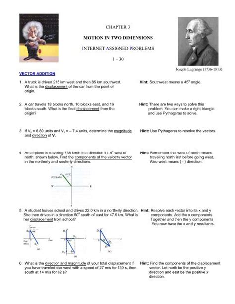 Chapter Motion In Two Dimensions Physics Matters Net