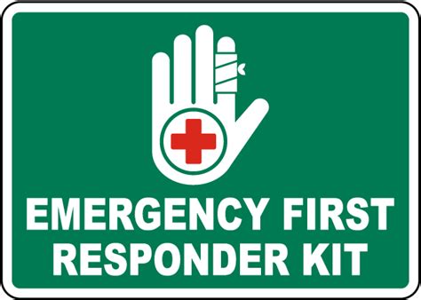 Emergency First Responder Kit Sign Claim Your 10 Discount