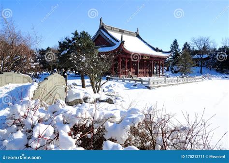 Chinese Garden Of Montreal Botanical Garden Editorial Photo Image Of