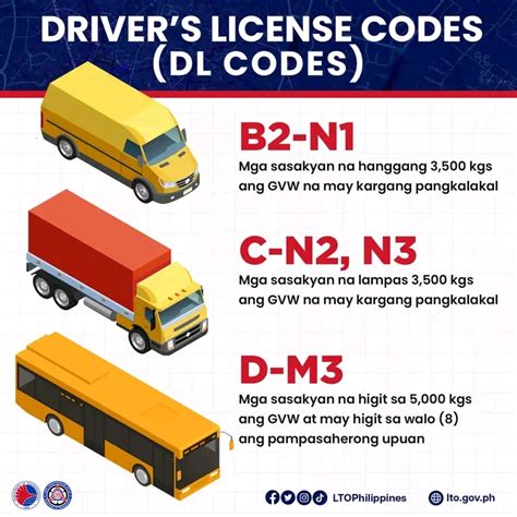 Understanding Lto Drivers License Dl Codes Ltms Portal Ph