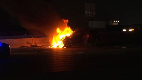 Fiery Crash On Southwest Freeway Near Chimney Rock