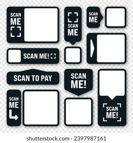 Scan Me Qr Code Sticker Online Stock Vector Royalty Free
