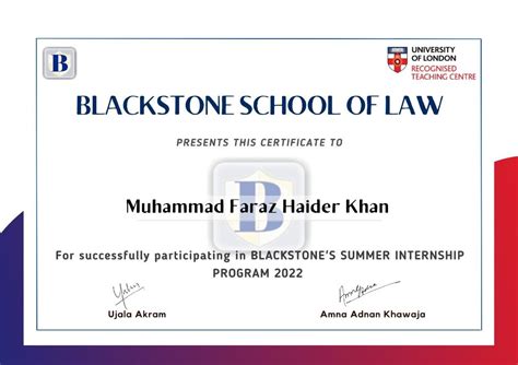 Faraz Khan On Linkedin Alhamdulillah Done With Blackstones Summer