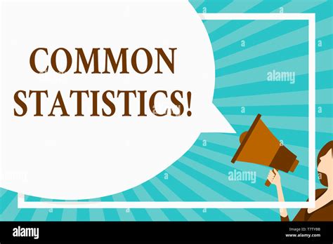 Handwriting Text Common Statistics Conceptual Photo Used To Calculate
