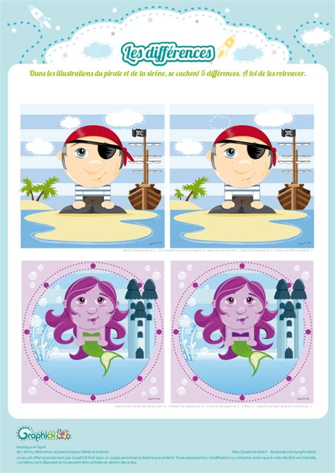 L activité du mercredi Le jeu des différences des min kids GraphiCK Kids