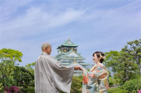 大阪城 和装ロケ デコルテフォトグラフィー 前撮り・フォトウェディング