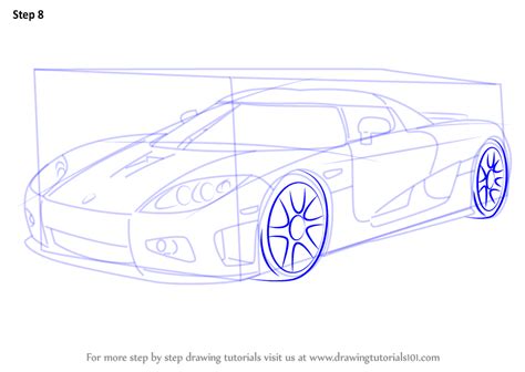 How To Draw Koenigsegg Ccx Sports Cars Step By Step