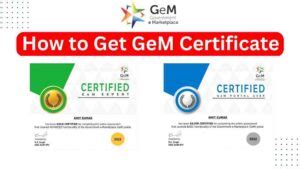 GEM Certificate Download GEM Registration