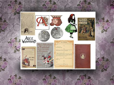 Alice In Wonderland Collage Sheets