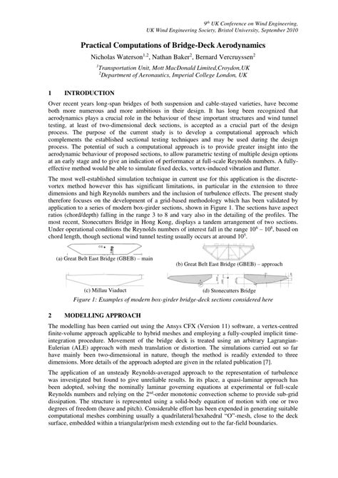 pdf practical computations of bridge deck aerodynamics
