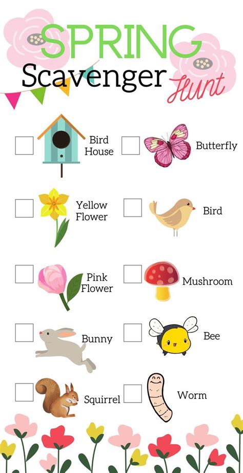 Spring Scavenger Hunt Printable