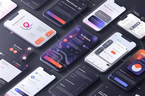 Premium Photo Smartphone Mobile App Interface Mockup With Ui Active