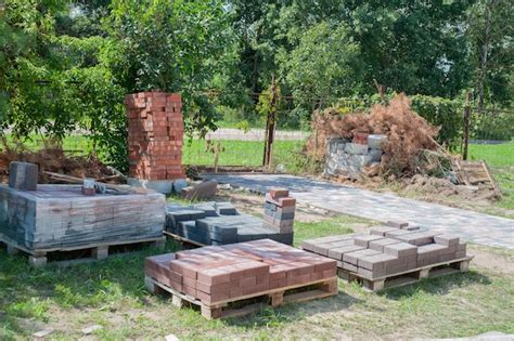 Premium Photo Paving Slabs Of Different Colors And Shapestexture Of Different Colored