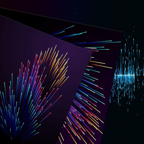 Colorful Gradient Luminous Radiation Lines Technology Photosensitive Effect Design Material