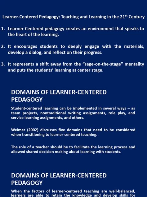 Learner Centered Pedagogy Pdf Teachers Pedagogy