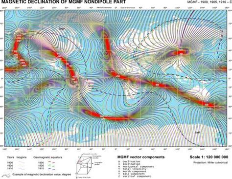 Magnetic North Declination Map