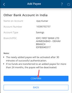 Adding A Payee Bank Account In HDFC Mobile Banking BankingTricks