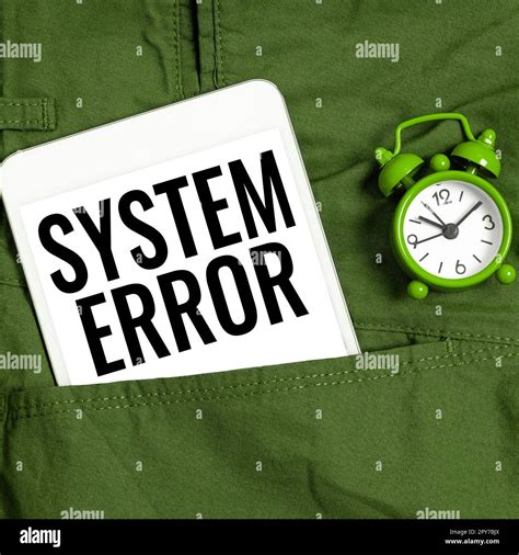 Handwriting Text System Error Word Written On Technological Failure