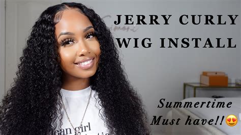 Perfect Summertime Curls Jerry Curl Frontal Wig Install Ft Nadula Hair Youtube