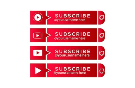 Conception De Bouton Dabonnement Youtube Avec Bouton Cloche Vecteur