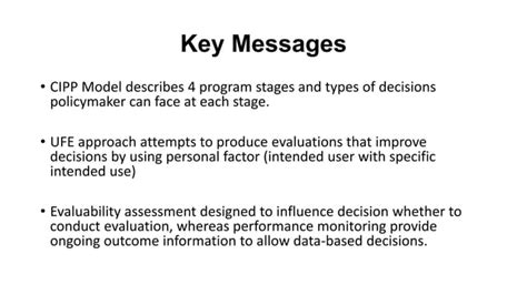 Decision Oriented Evaluation Approaches Pptx Education