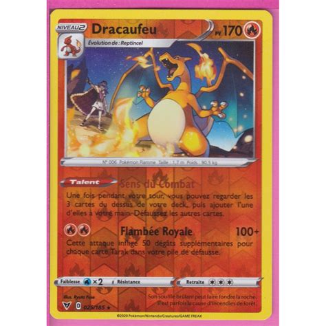 CARTE POKEMON DRACAUFEU EPEE ET BOUCLIER VOLTAGE ECLATANT EB FR