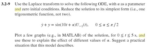 Solved Use The Laplace Transform To Solve The Following Ode