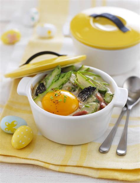 Œufs cocottes et asperges aux morilles Food Ethnic recipes Meals