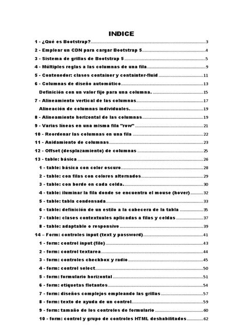Bootstrap 5 Ya Pdf Bootstrap Marco Frontal Html