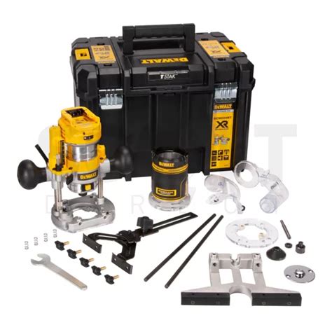 DEWALT DCW604NT 18V XR Li-ion Cordless Brushless 1/4" Router + 2 x ...