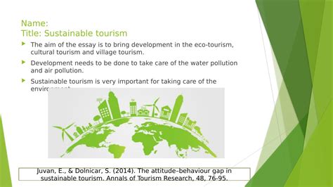 The Sustainable Tourism